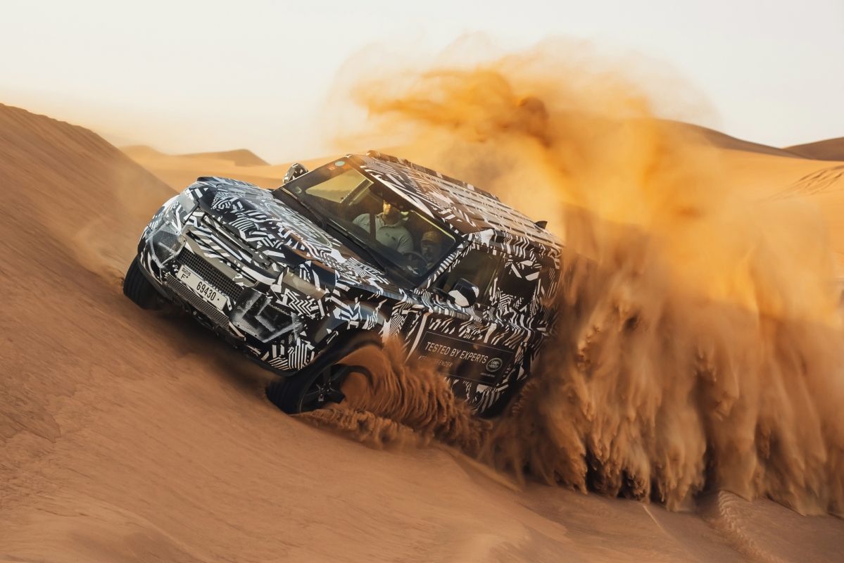 The Land Rover Defender prototype tested to the limit in the desert