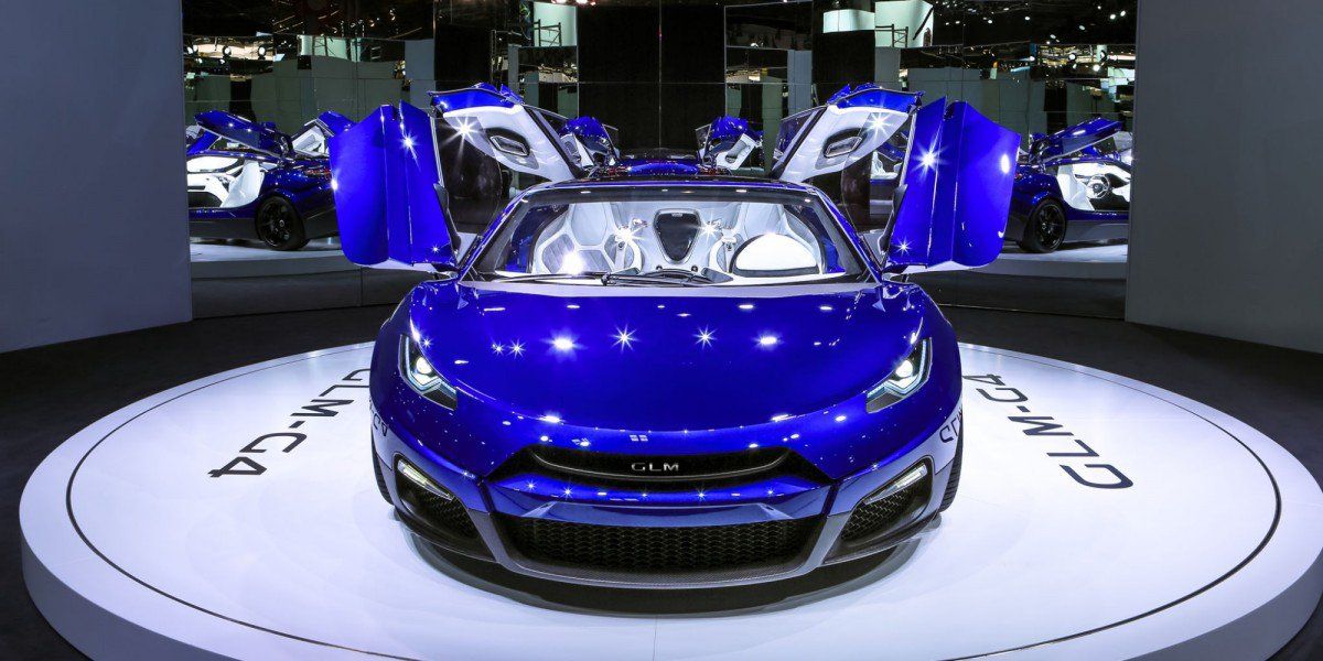 Japan's GLM G4 Electric Four-Door Supercar Wows Paris Auto Show Crowd...