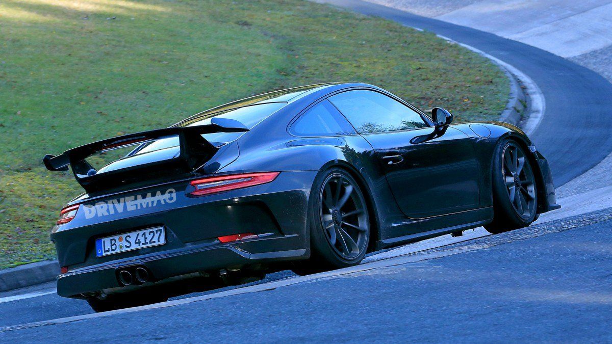 Facelifted 2017 Porsche 911 GT3 Spied at the Nurburgring