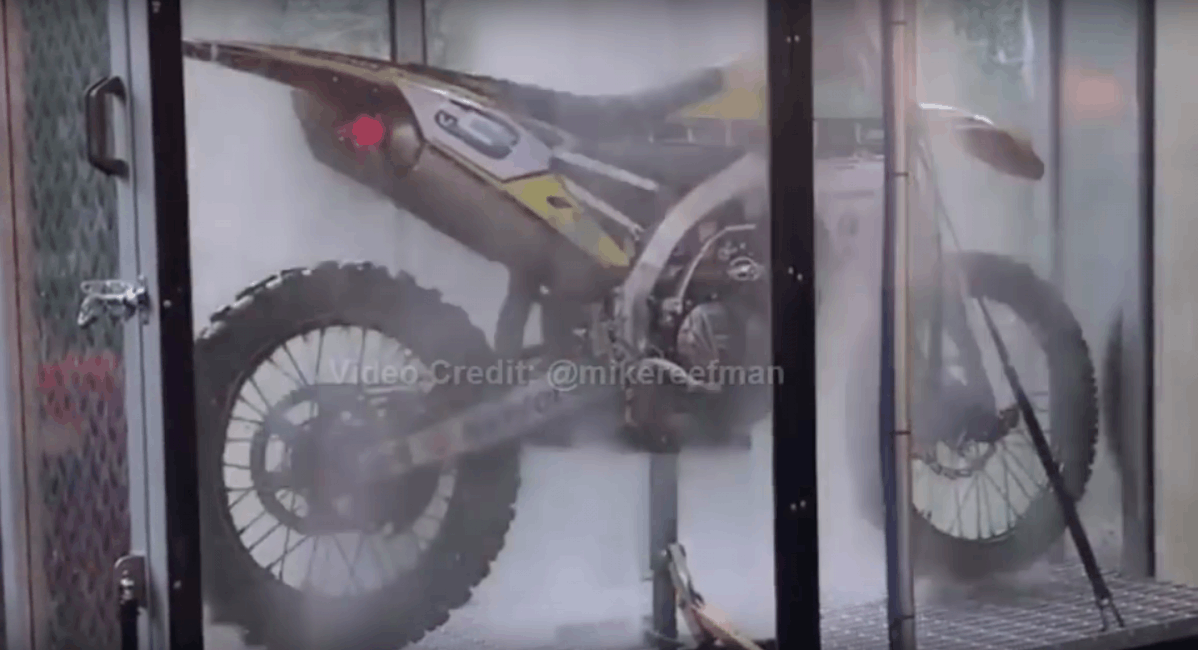 Here’s the Motorcycle Washing Machine. Air drying included
