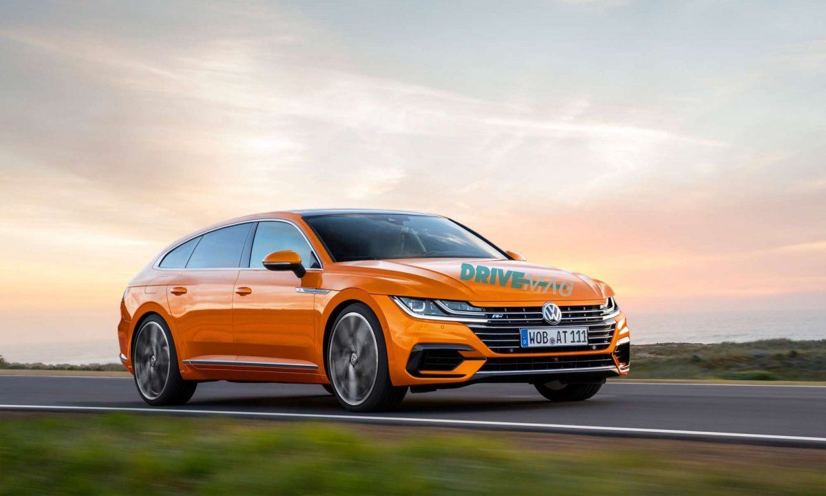 VW Arteon shooting brake rendered with first-gen Porsche Panamera-lik...
