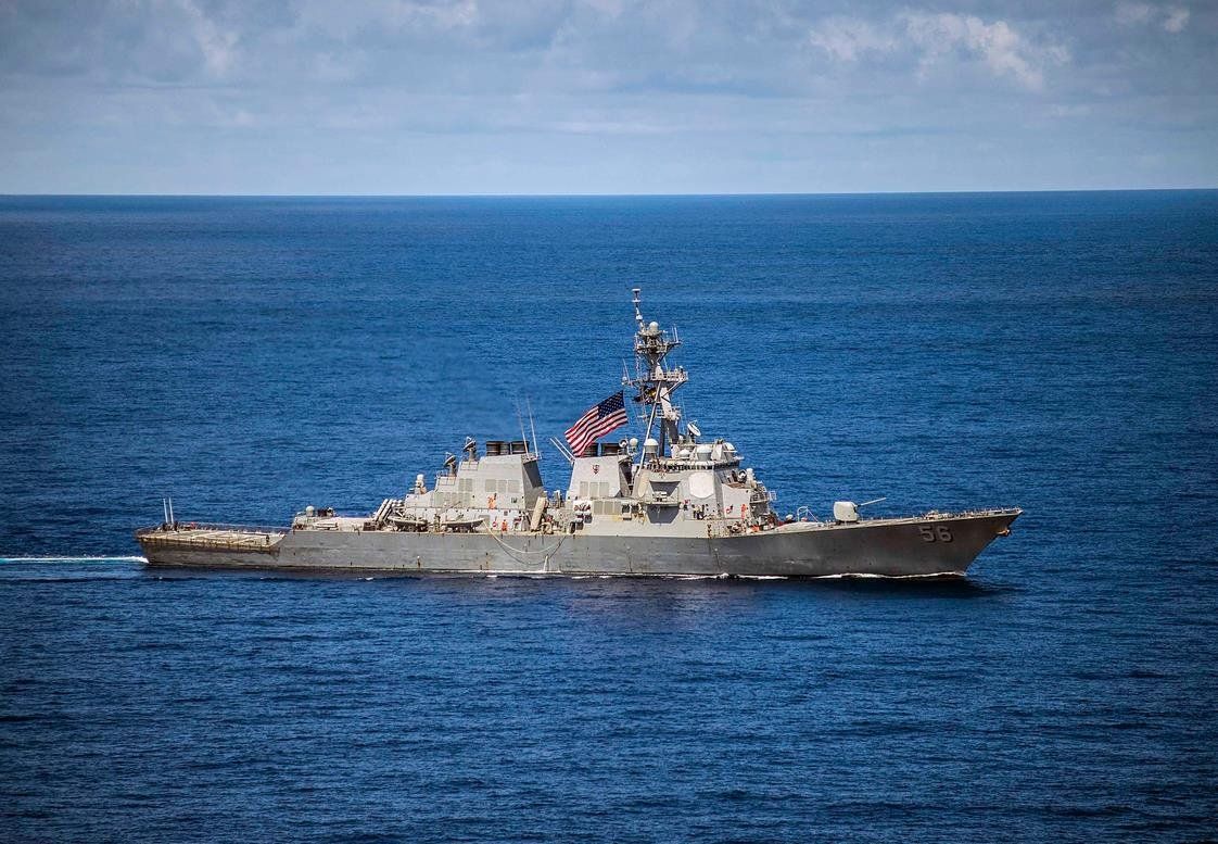 Video: Watch the US destroyer John S. McCain being loaded aboard a he...