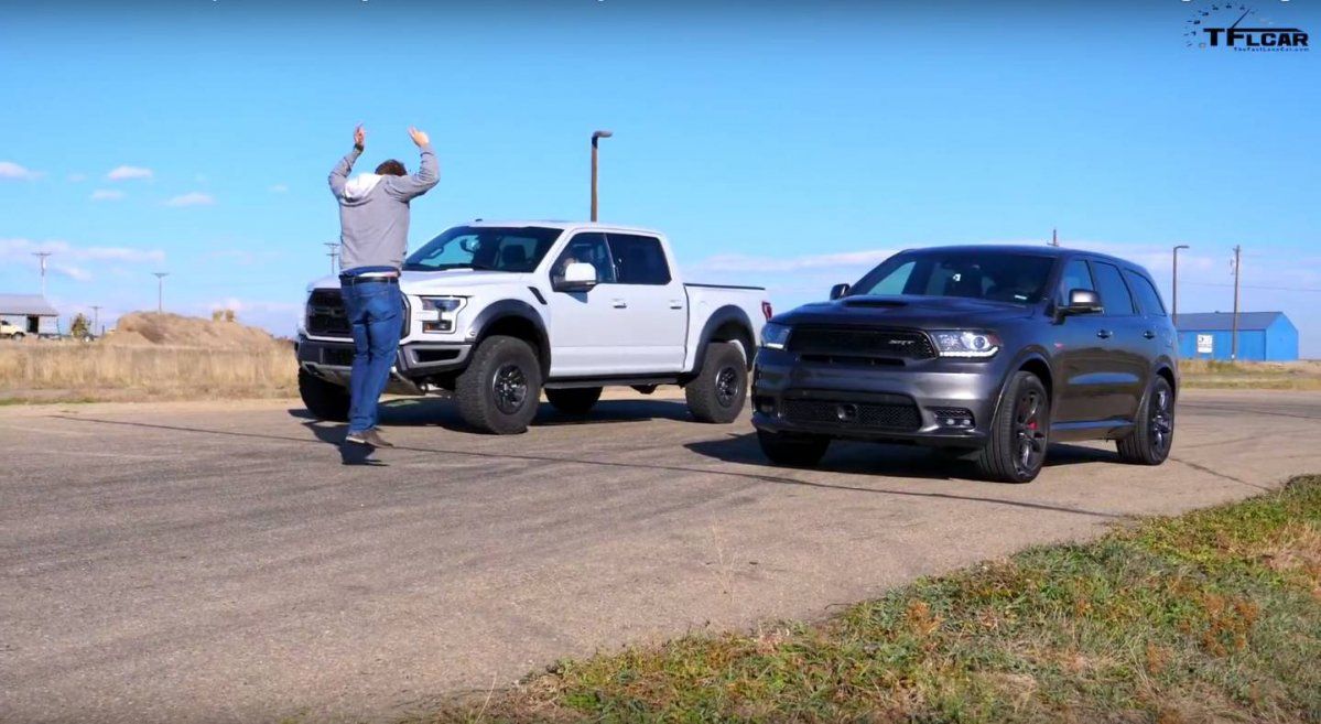 Dodge Durango SRT takes on Ford F-150 Raptor and Challenger SRT Hellcat ...