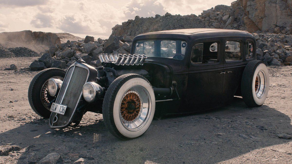 Here’s a V12 1933 Chevy hotrod pumped with German flair